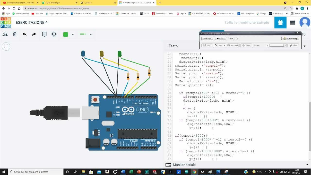 ESERCITAZIONE 4 ARDUINO GESTIONE SEGNALI DIGITALI IN USCITA MULTIPLI 9 ...