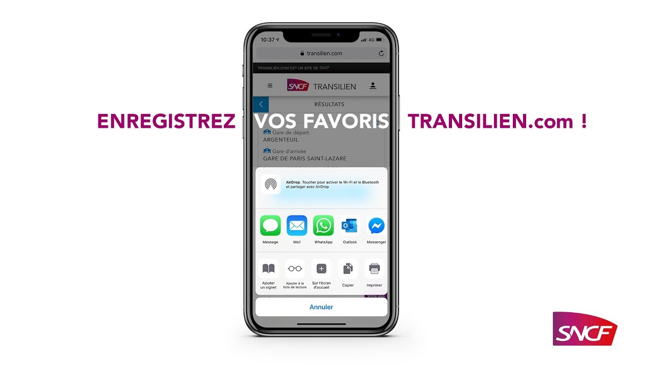 Enregistrez vos fonctionnalités Transilien.com favorites sur votre ...
