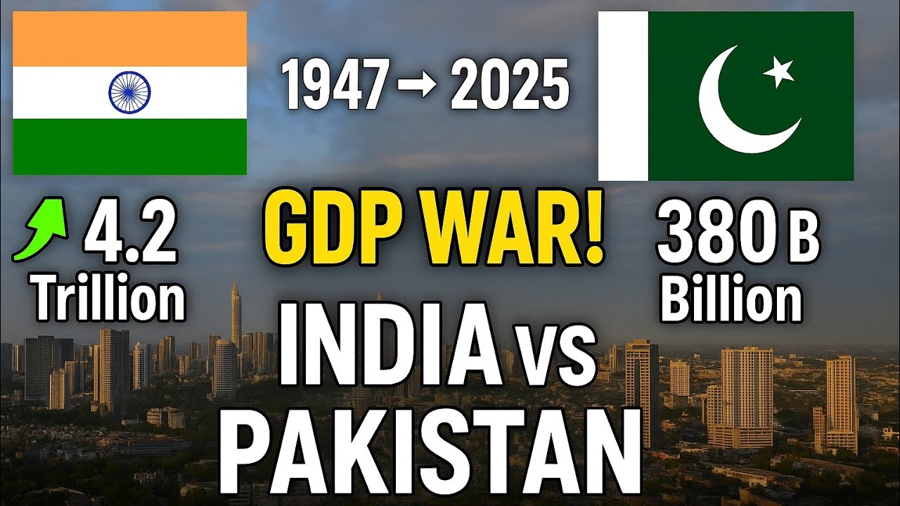 India vs Pakistan GDP war | 1947 to 2025 Comparison - YouTube