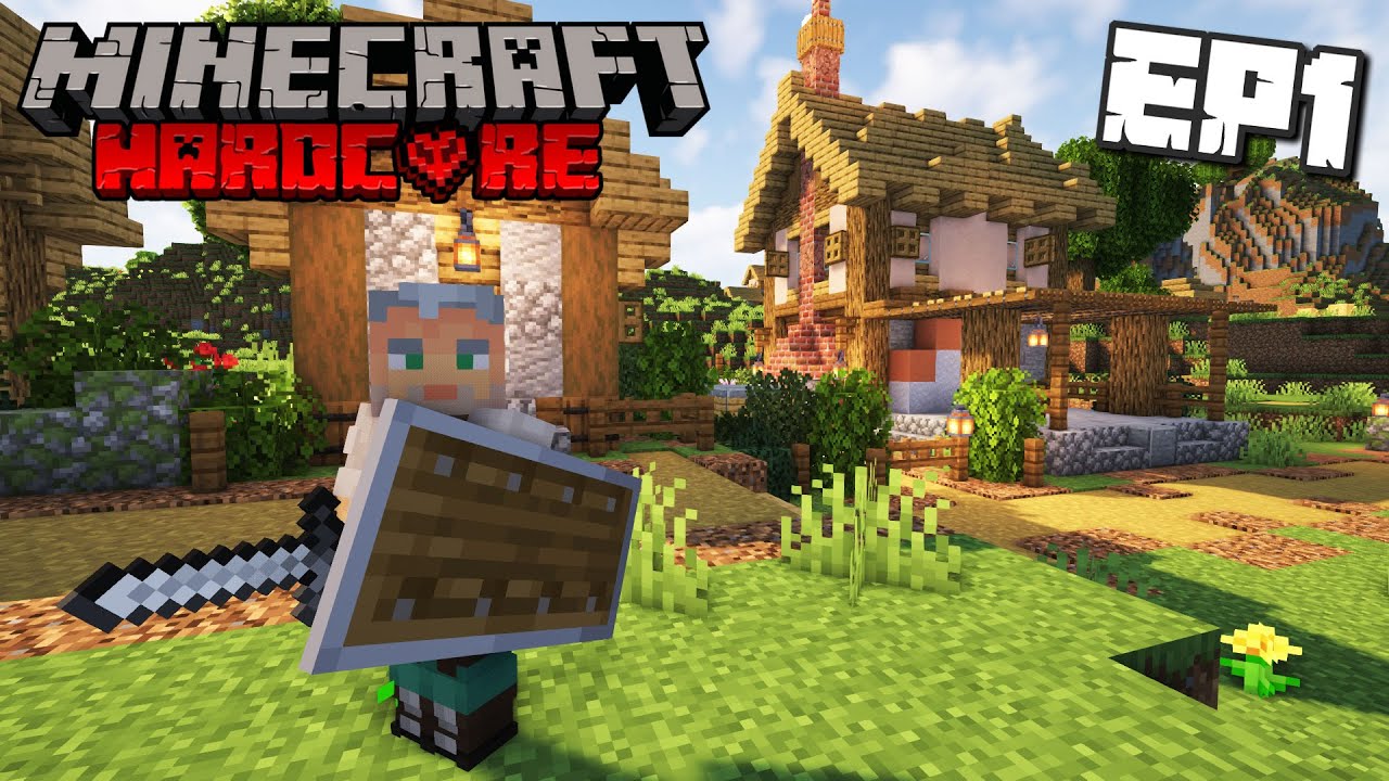 The PERFECT START of a VILLAGE TRANSFORMATION in Minecraft HARDCORE (#1 ...