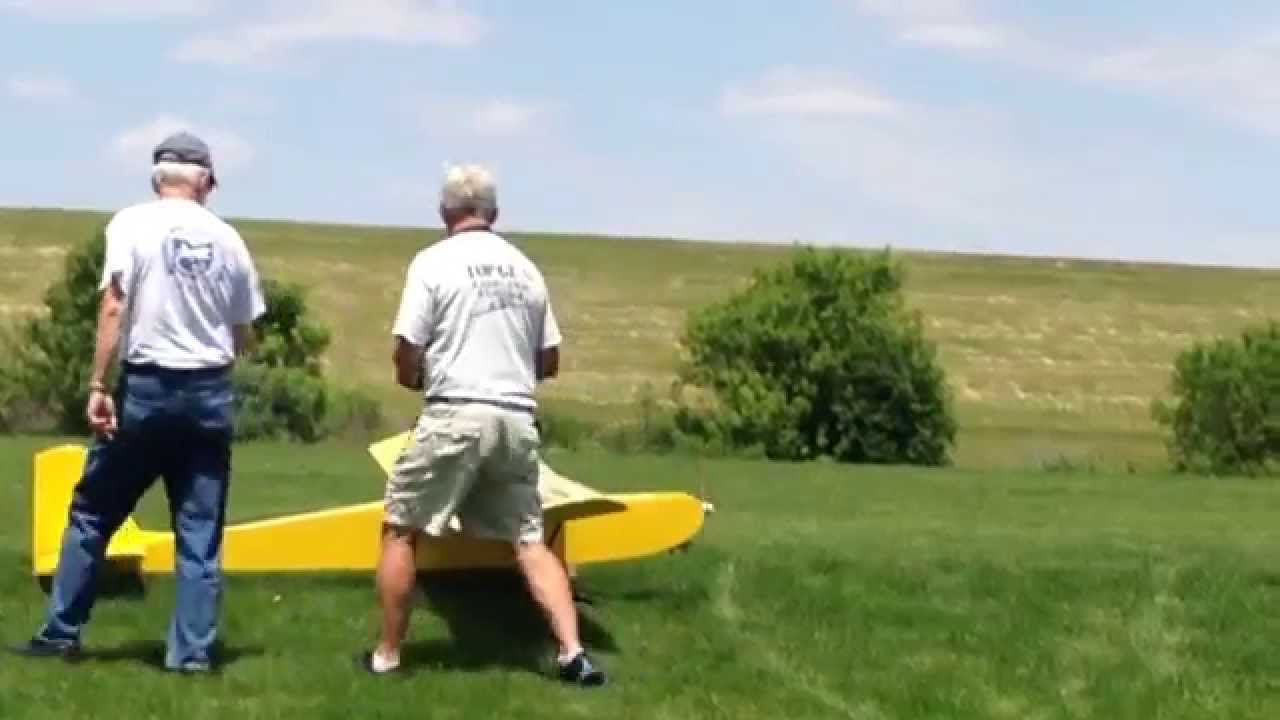 12 Foot Telemaster maiden flight at the WMAA Dinneen Field. - YouTube