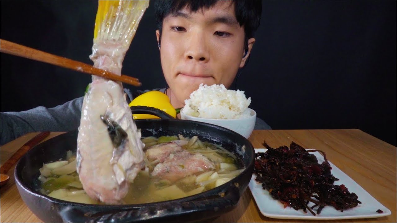 ASMR | 밀복지리 (복어탕) 먹방 Puffer fish (blowfish) soup MUKBANG | No Talking ...