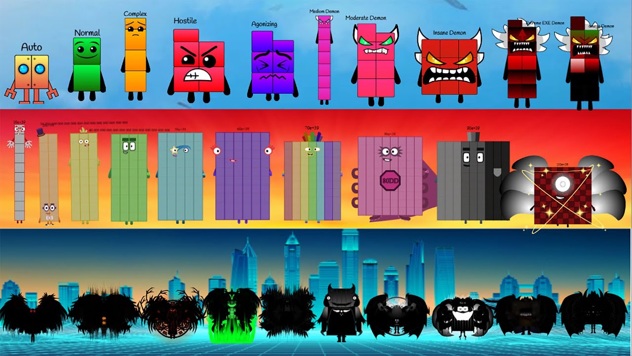 Numberblocks Band Alternative (1DD - 1TD) vs DifficultyBlocks Band vs ...