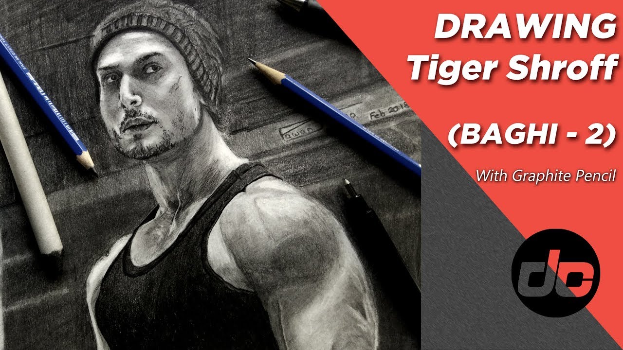 Drawing Tiger Shroff (Baaghi 2) | Graphite Pencil Drawing | The Drawing ...