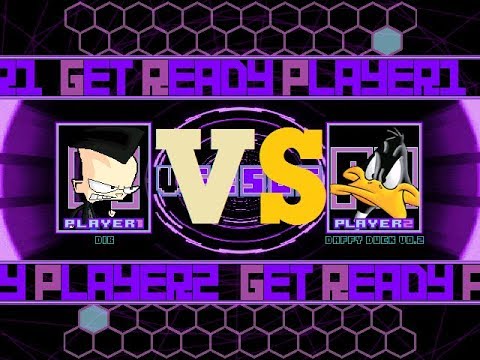 MUGEN - Dib Menbrana vs Daffy Duck - YouTube