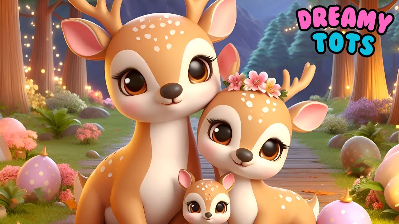 LEARN ENGLISH | KIDS SONG & NURSERY RHYMES | DEERS SONG | HAPPY DEER ...