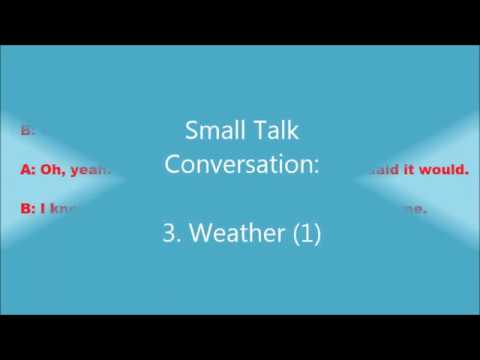 Small Talk: 3. Weather (1) - YouTube