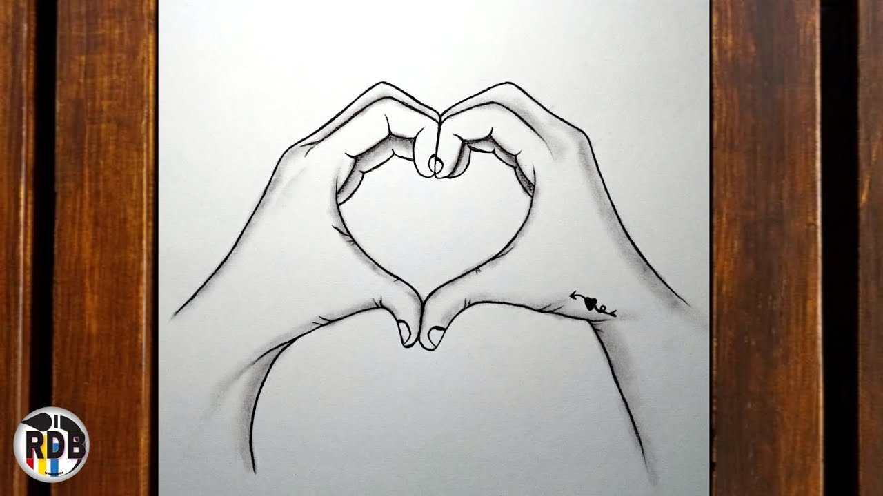 How to Draw Two Hands Making a Heart | Pencil Drawings - lover hand ...