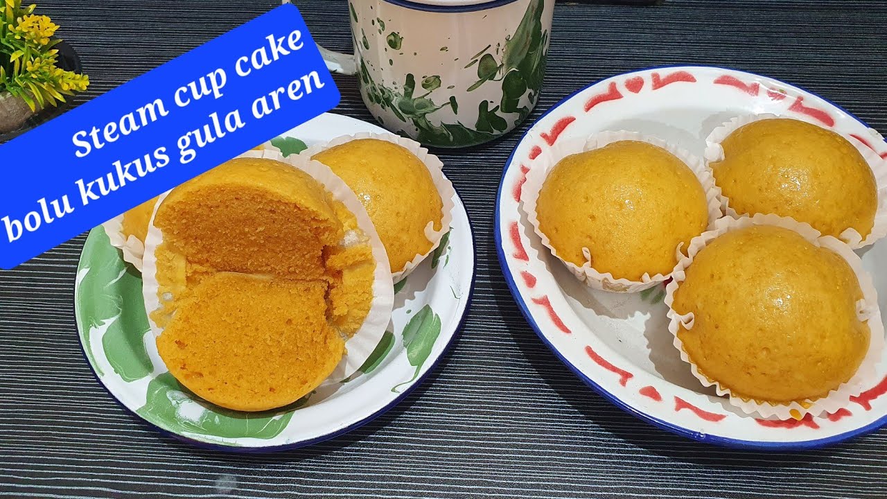 Steam cup cake ( bolu kukus gula aren ) - YouTube