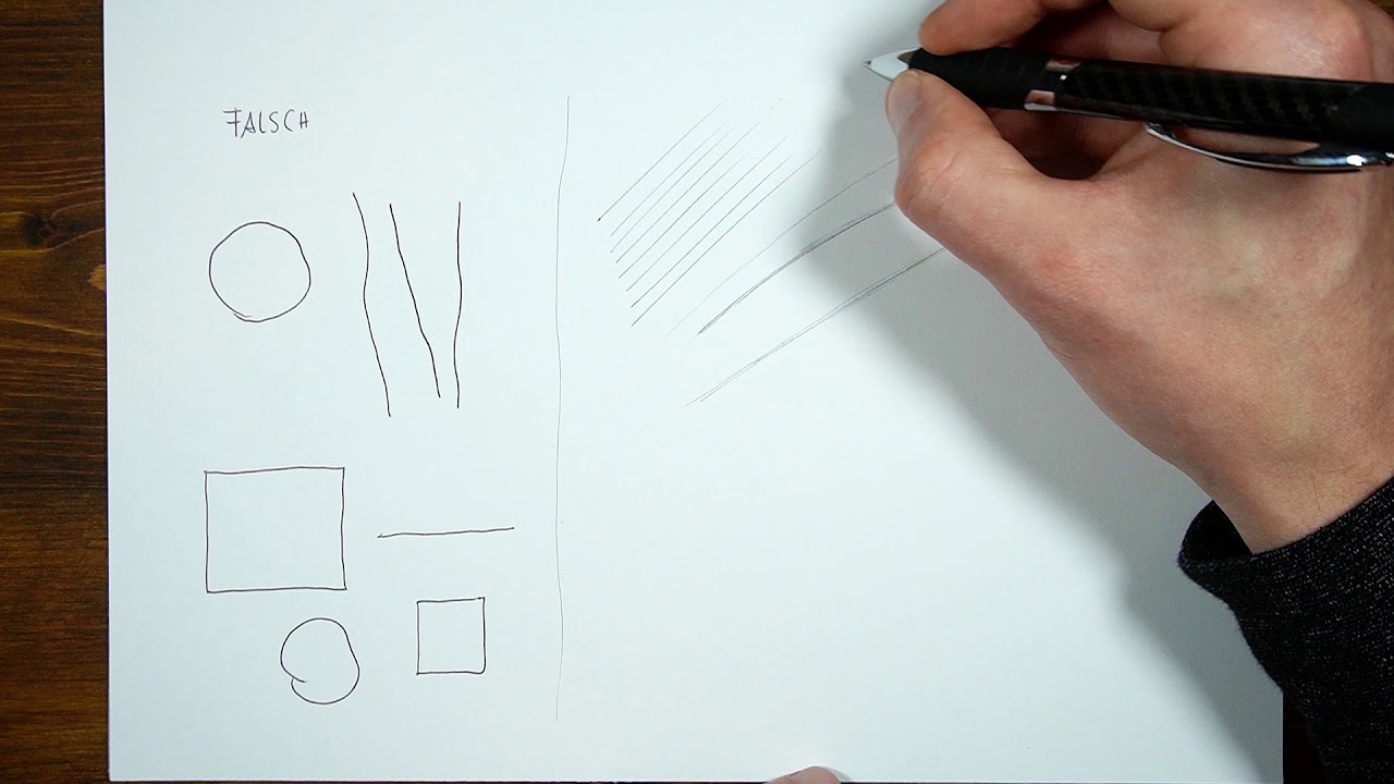 Die Grundlagen des Zeichnens - Wie zeichne ich gerade Linien, Kurven ...