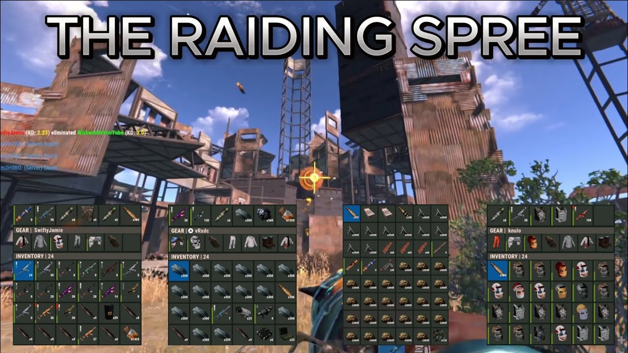 THE RAIDING SPREE! - Rust Console - YouTube