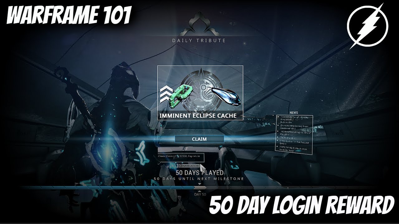 Warframe - 50 Day Login Reward - Imminent Eclipse Cache (Boosters and ...