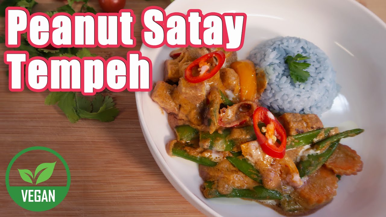 Spicy Peanut Satay Tempeh - Easy Vegan Recipe - YouTube