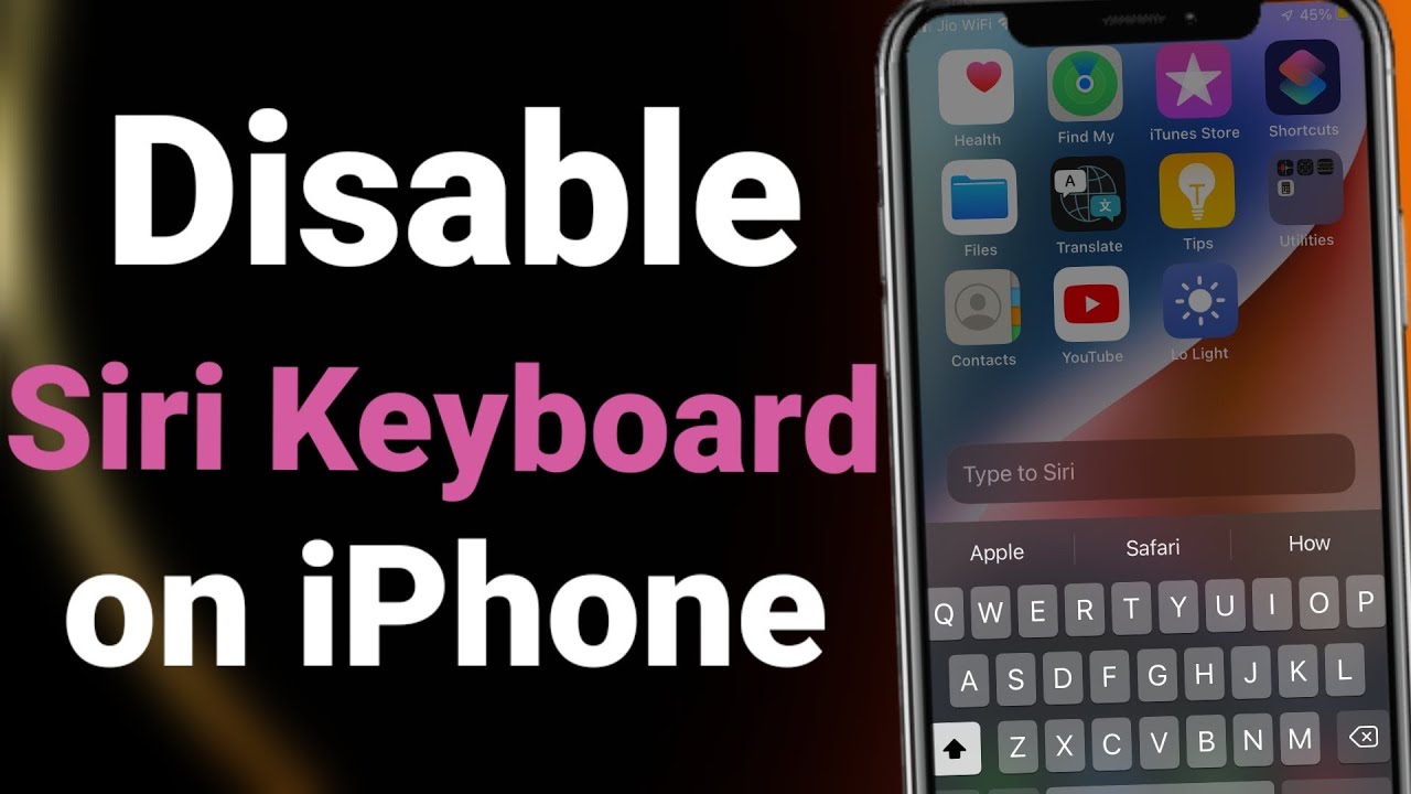Disable Siri Keyboard on iPhone || Type To Siri Off || Siri Voice Not ...