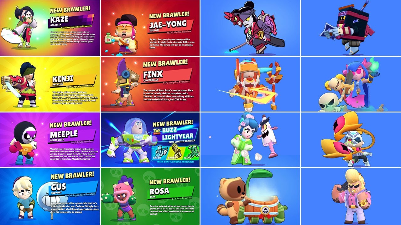 All Brawlers Unlock + New Skins Winning & Losing Animation - YouTube