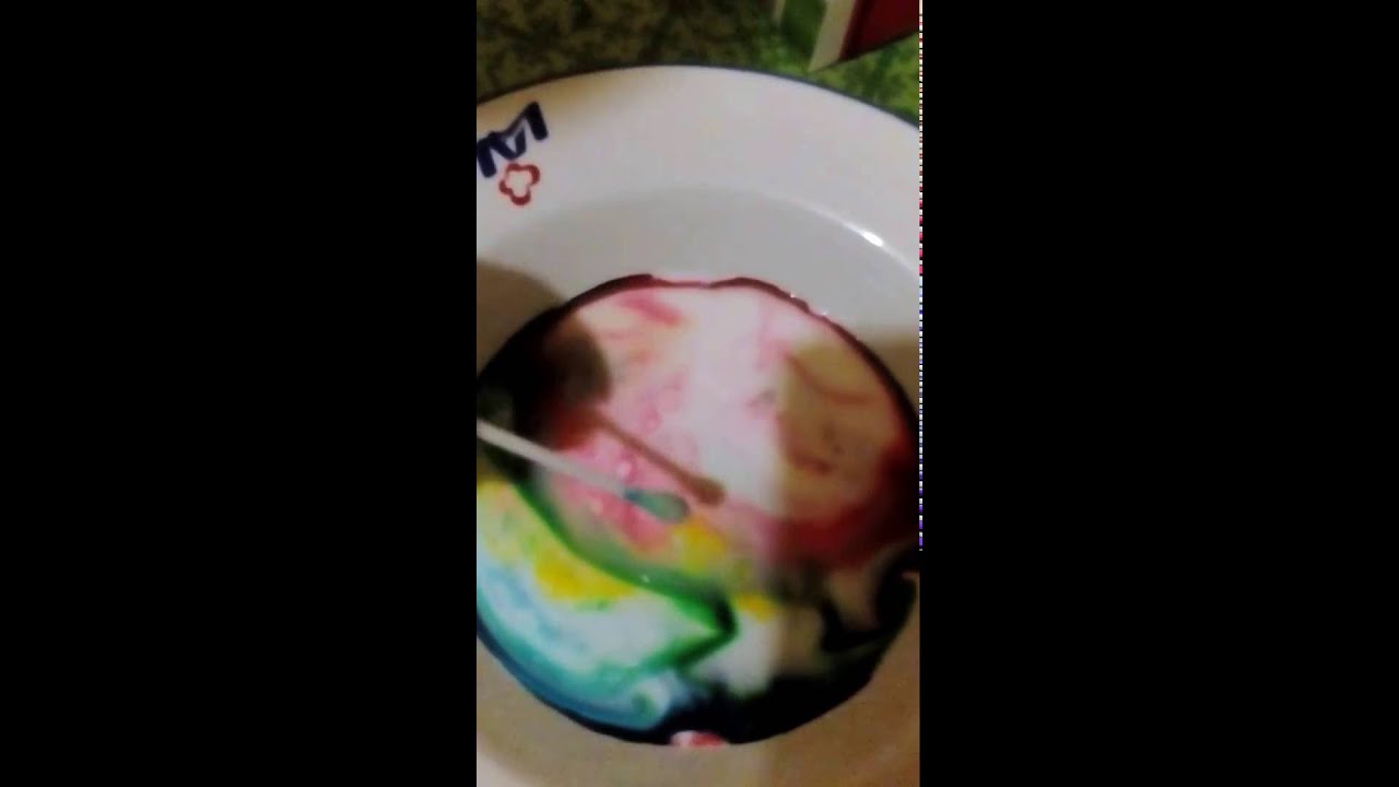 Experimento Leche, colorantes y jabon. - YouTube