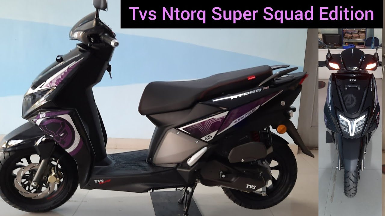 TVS Ntorq 125 Super Squad Edition Stealth Black Review - YouTube