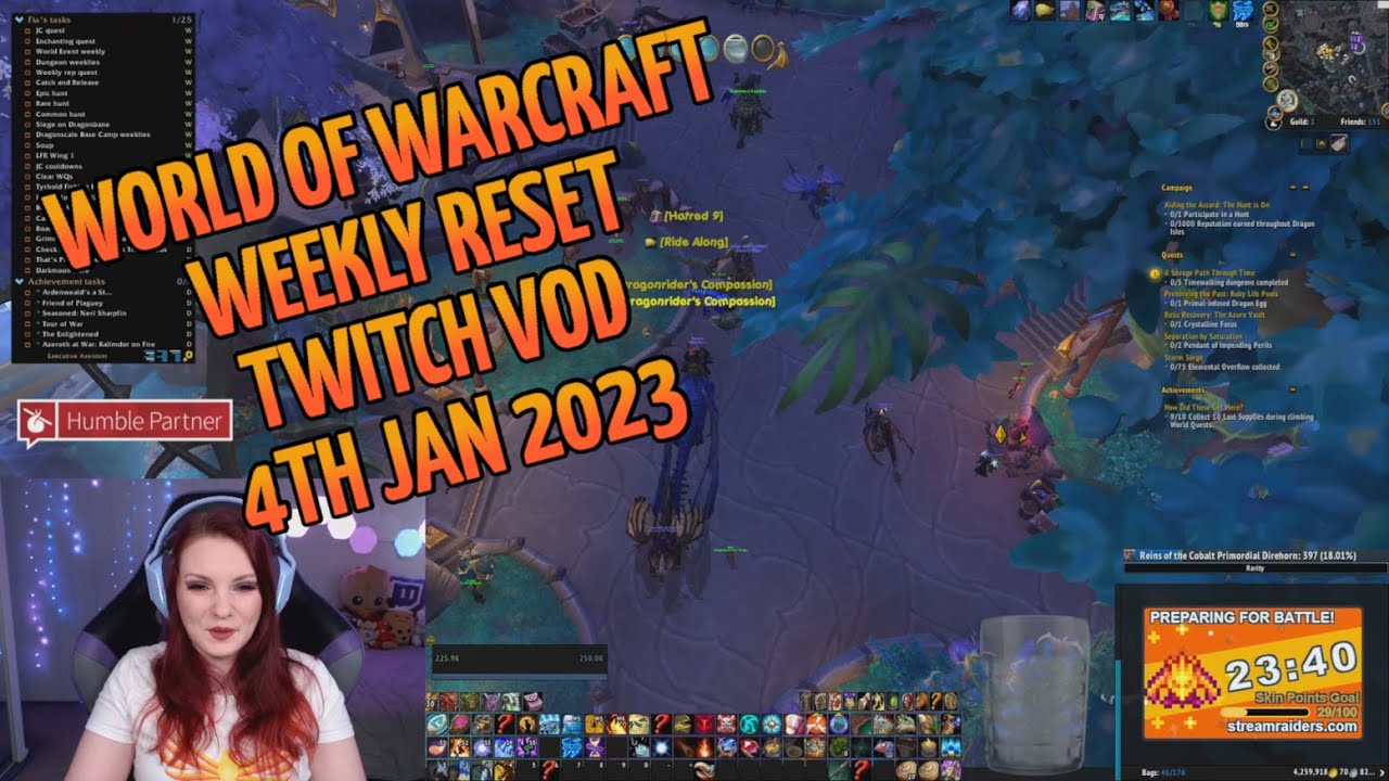 World of Warcraft Weekly Reset | Twitch VOD 4th Jan 2023 - YouTube
