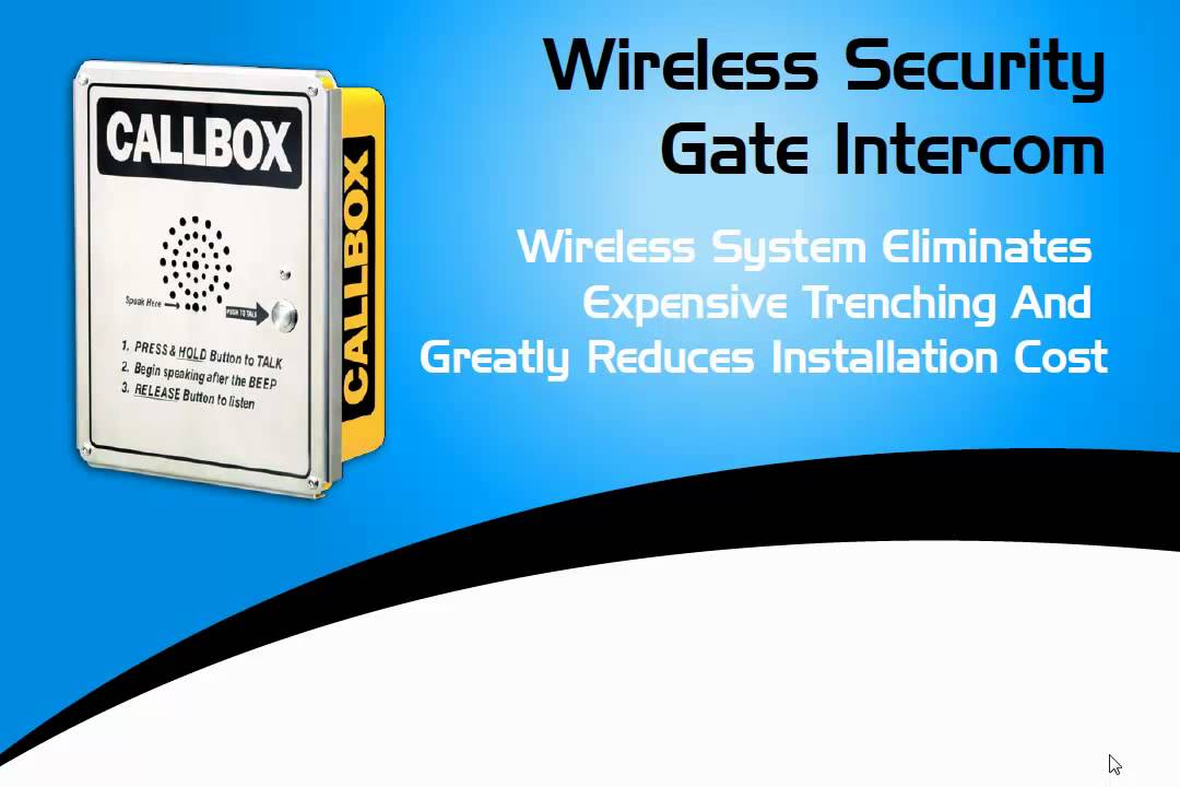 Wireless Security Gate Intercom - 888-298-9489 - YouTube