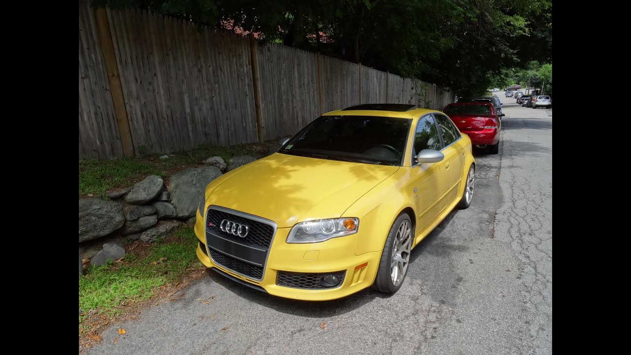 Awesome Yellow Audi RS4!! - YouTube