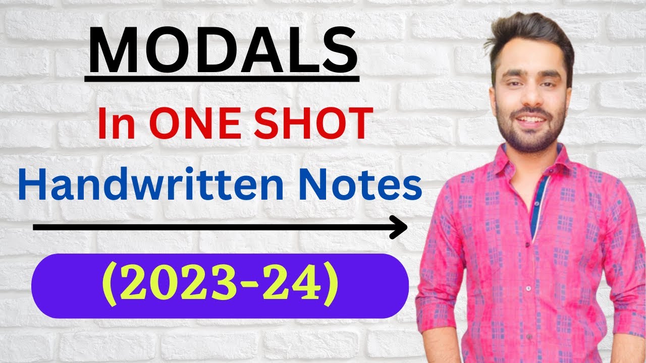 MODALS In One Shot - Handwritten Notes // All Grades - YouTube