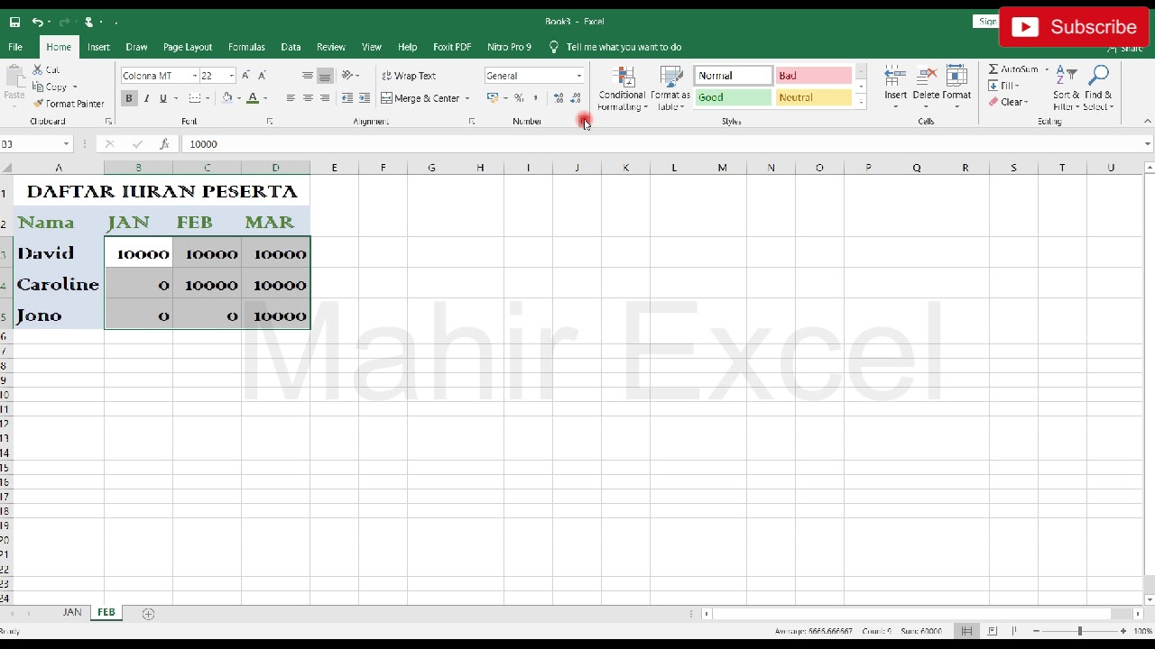 [Dasar Excel] Mengenal Workspace (Layar Kerja) di Excel 2019 - YouTube