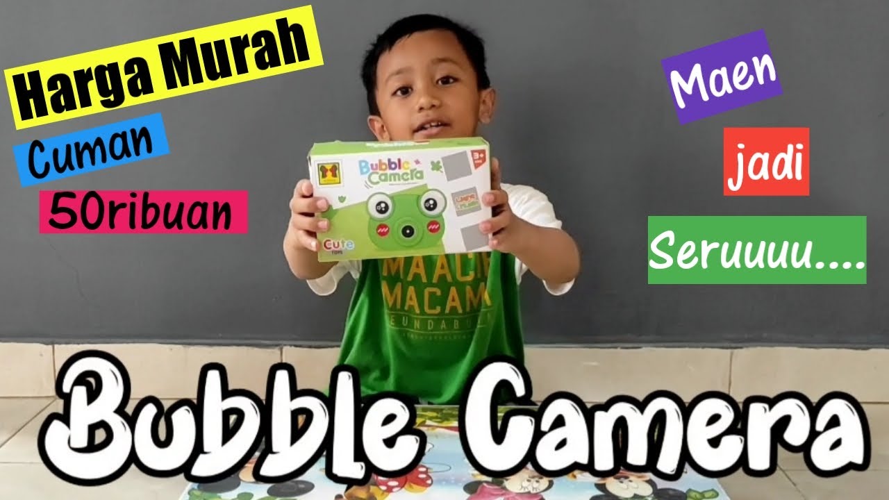 Sulaiman dan Balqis bermain gelembung bubble camera - YouTube