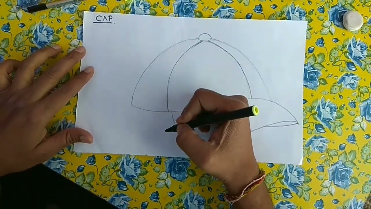 How to draw a Cap 👒 - YouTube