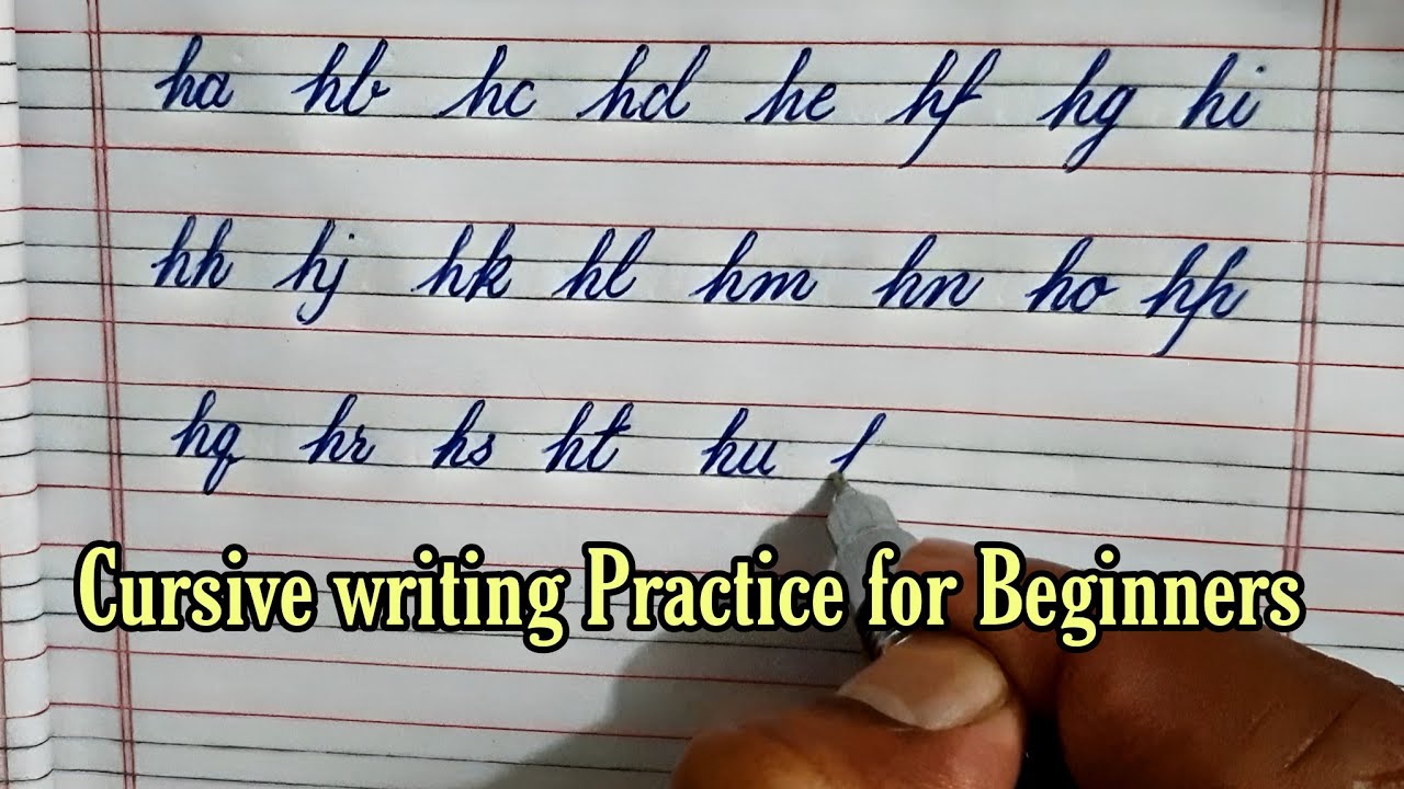 How to Connect H with Letters ! Cursive Handwriting Tutorial for ...