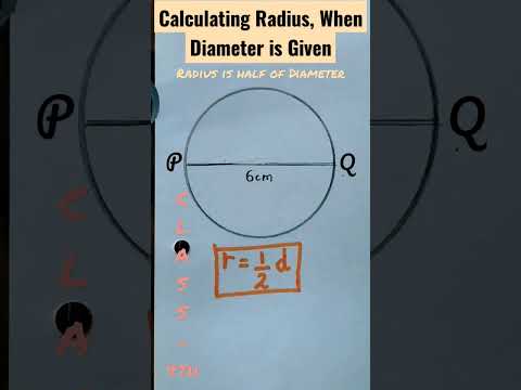 How to Calculate Radius when Diameter is given|Relation between Radius & Diameter|Circle|Class 4th