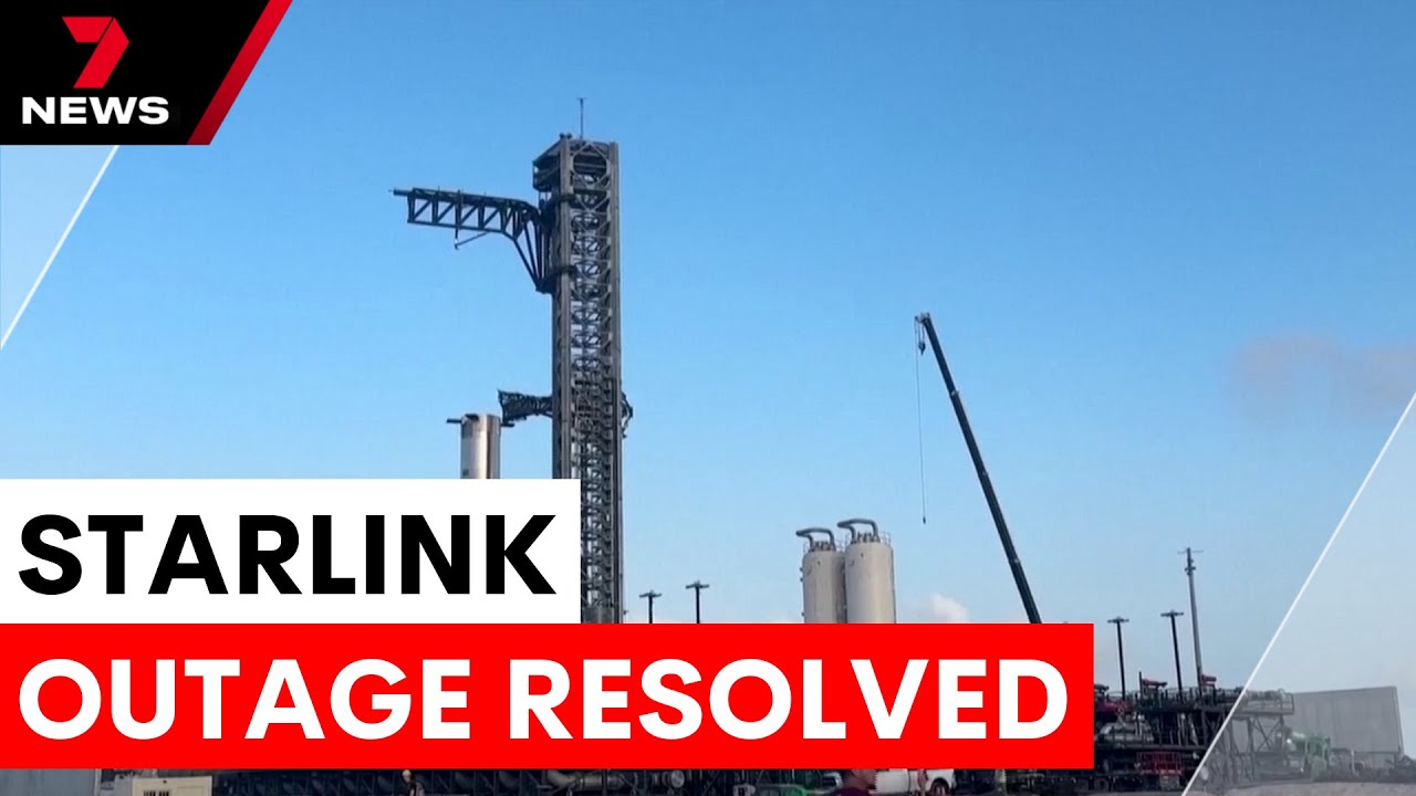 Starlink network restored after global outage | 7NEWS - YouTube