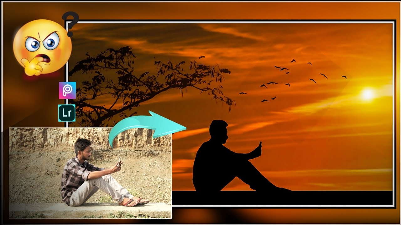 PicsArt Amazing Dark Sunset Photo Editing How To make sunset Editing in ...