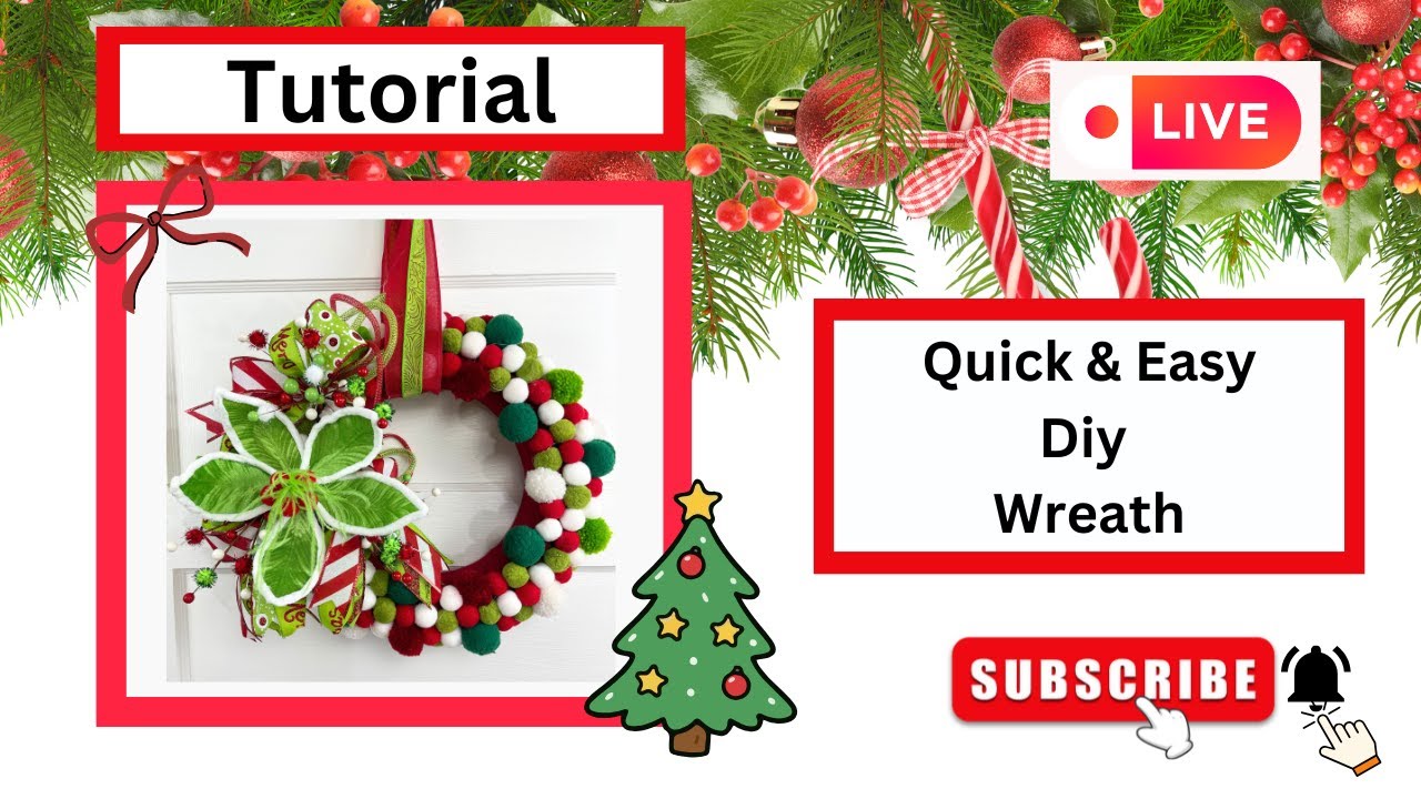 Quick Easy DIY Christmas Wreath, Rachel’s Unique Crafts - YouTube