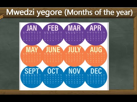 Mwedzi yegore (chiShona) - Months of the year - YouTube
