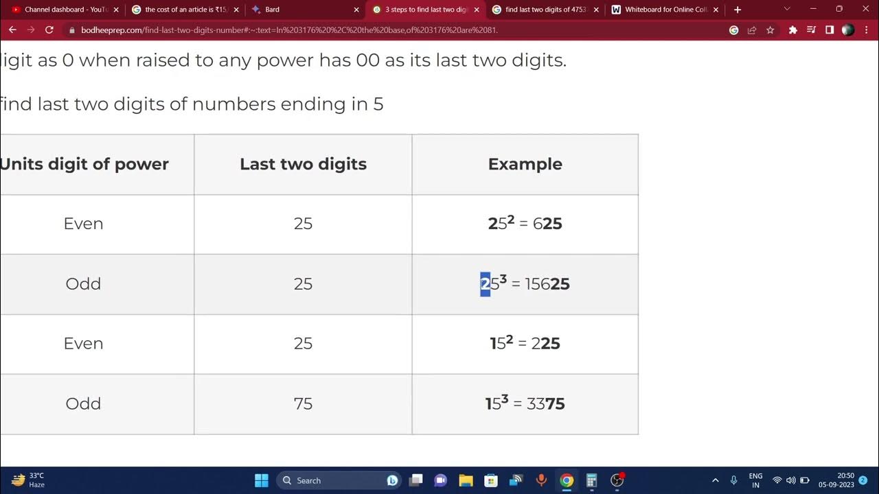 find last two digits of 475^376 - YouTube