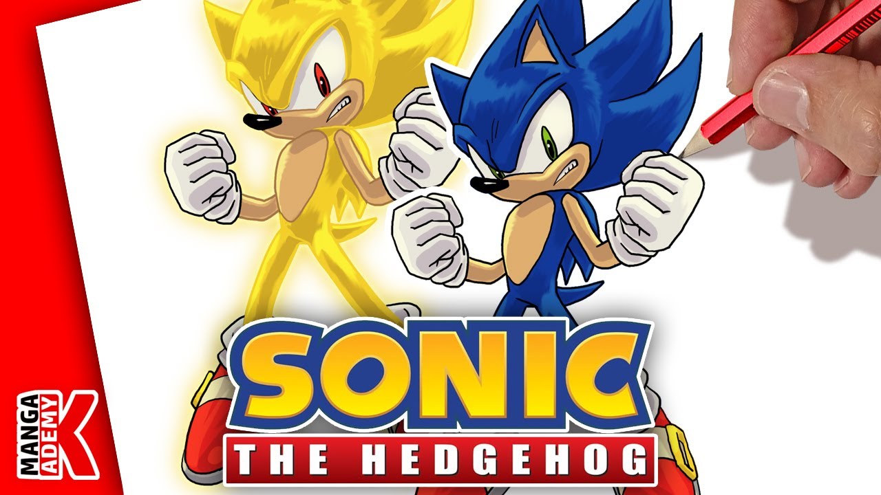 how to draw SUPER SONIC - YouTube