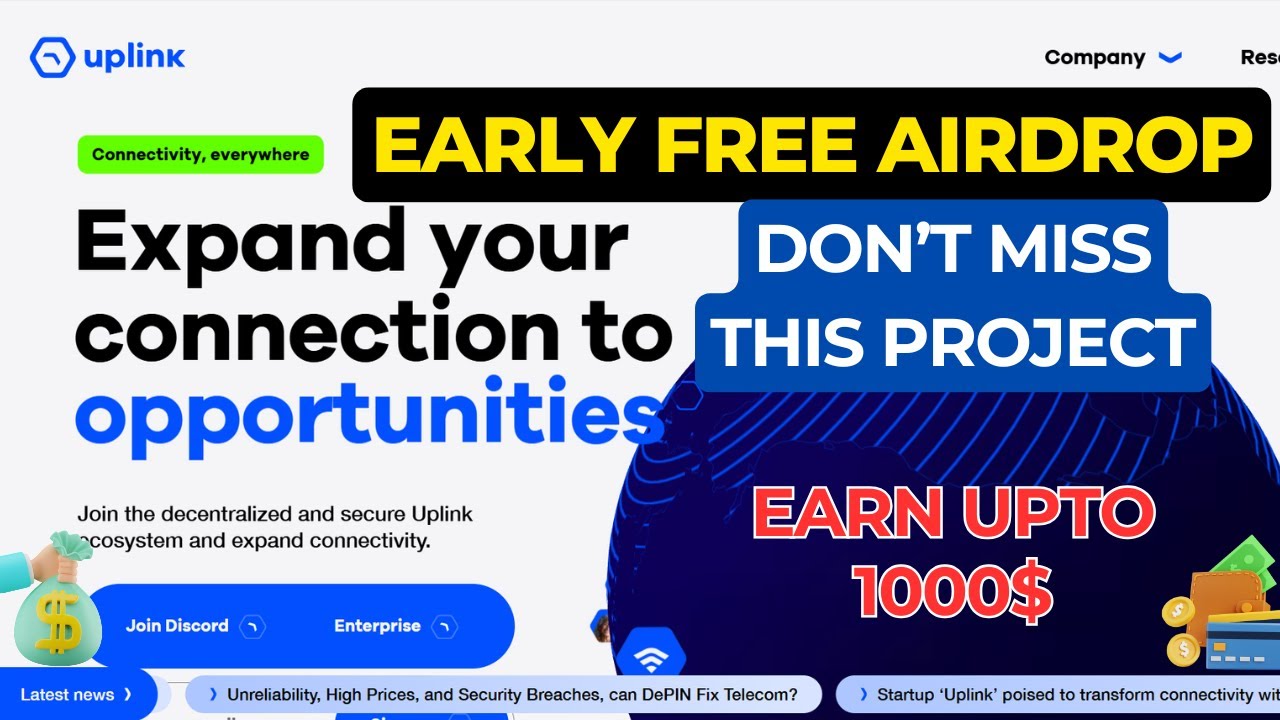 FREE Uplink Airdrop - Run Node Earn Rewards - Earn up to 1000$ #uplink ...