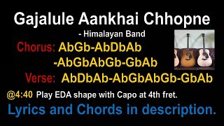 Gajalule Aankhai Chhopne Nepali Song by Himalayan Band Guitar Chords ...