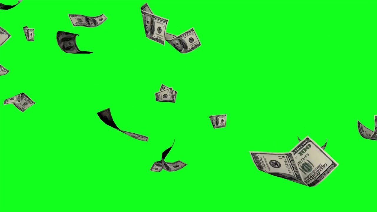 Falling Money Green Screen - YouTube