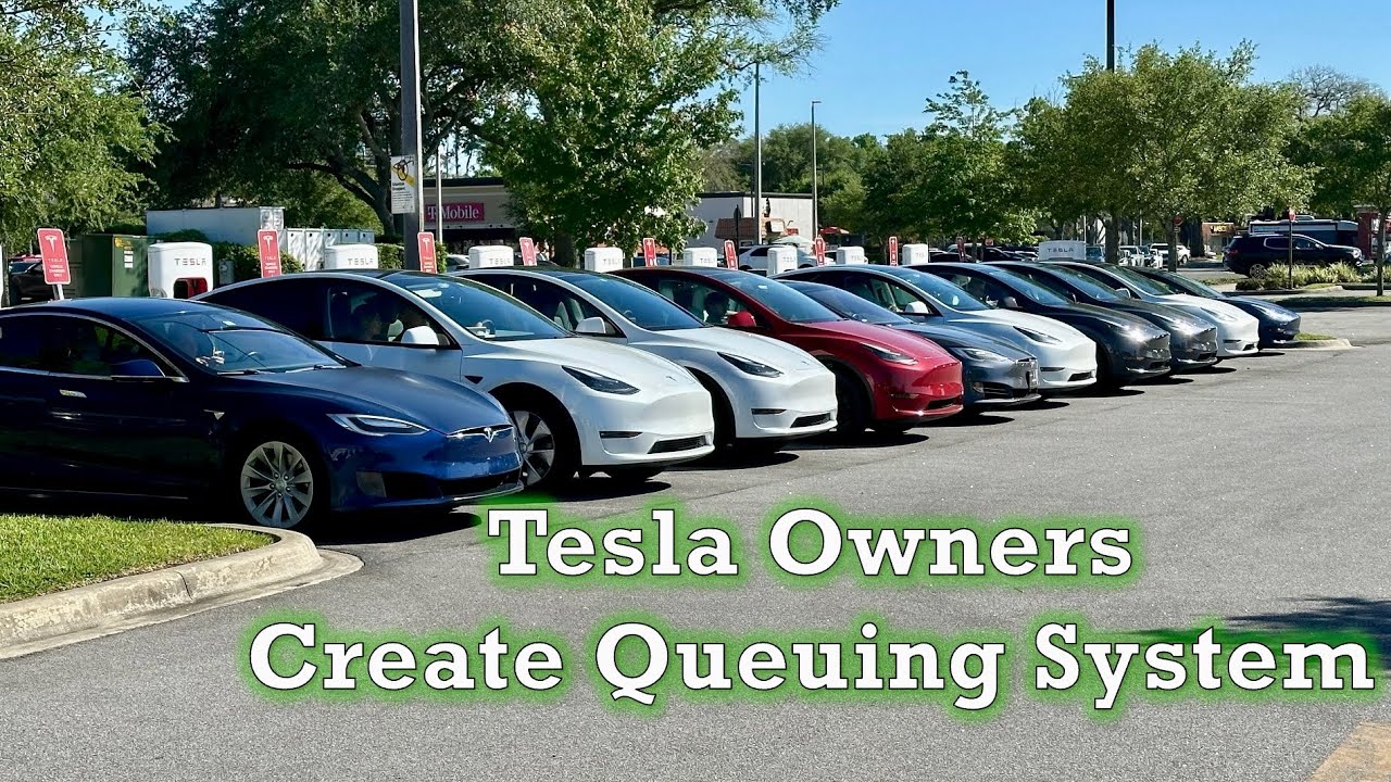 Tesla Owners Create Supercharger Queueing System During 100 Car Demand ...