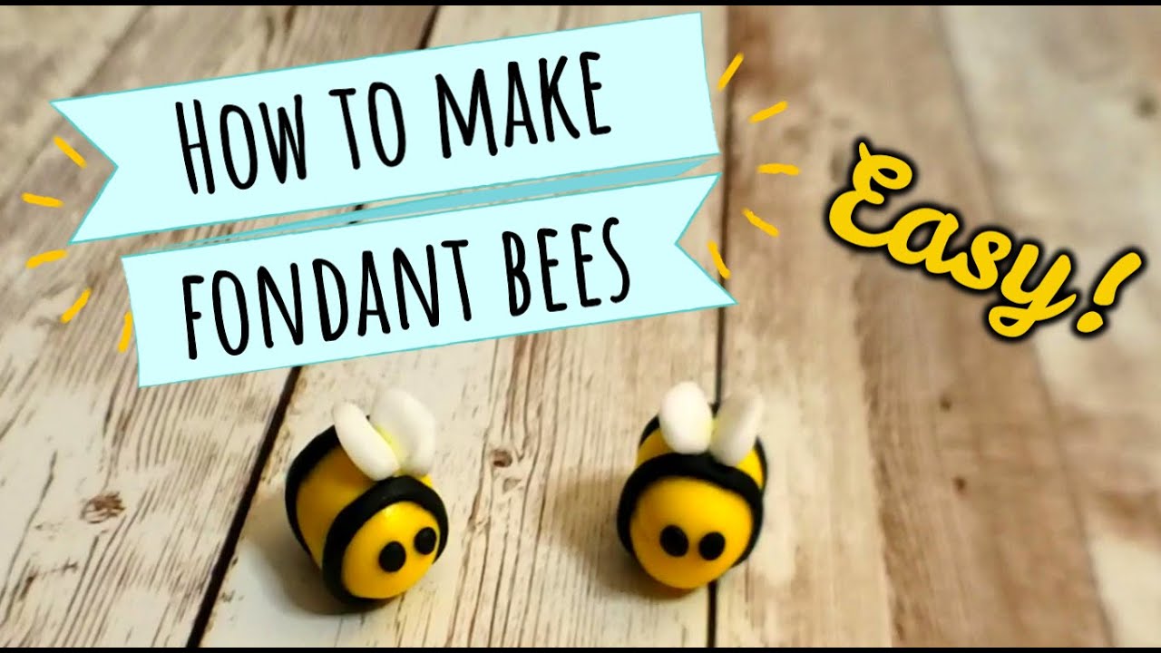 How to make fondant bees! Easy! Less than 5 minutes! - YouTube