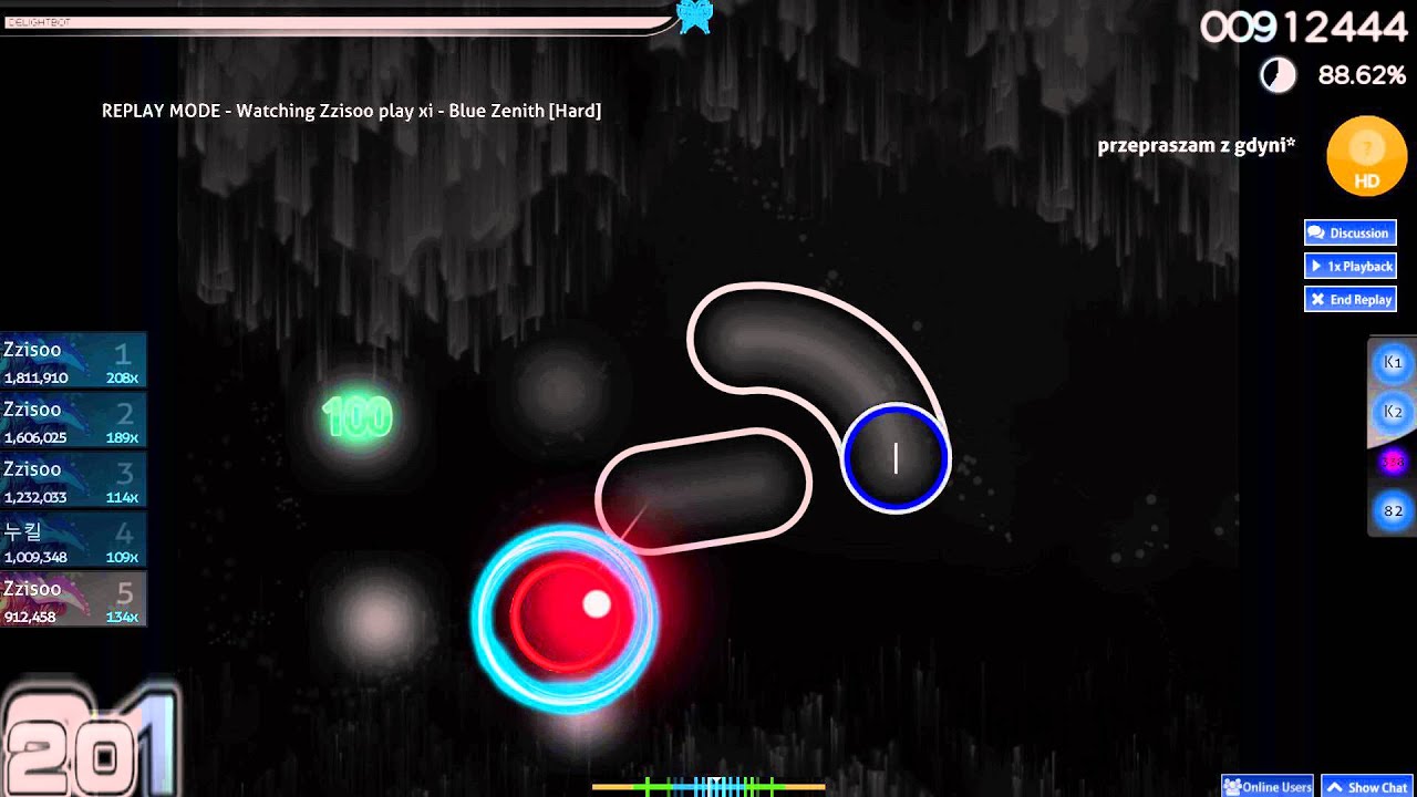 Osu! Xi - Blue Zenith [Hard] - YouTube