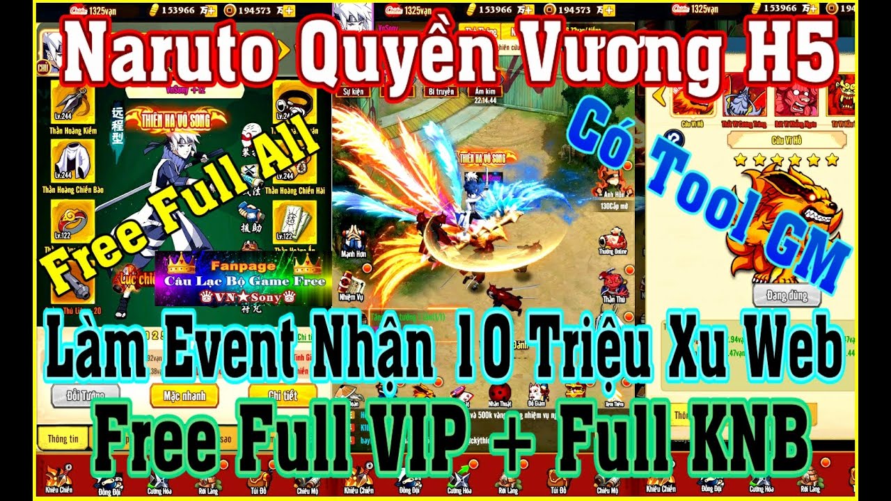 《H5 Game Lậu》Naruto H5 - Free Full All - Làm Event Nhận 10 Triệu Xu Web ...