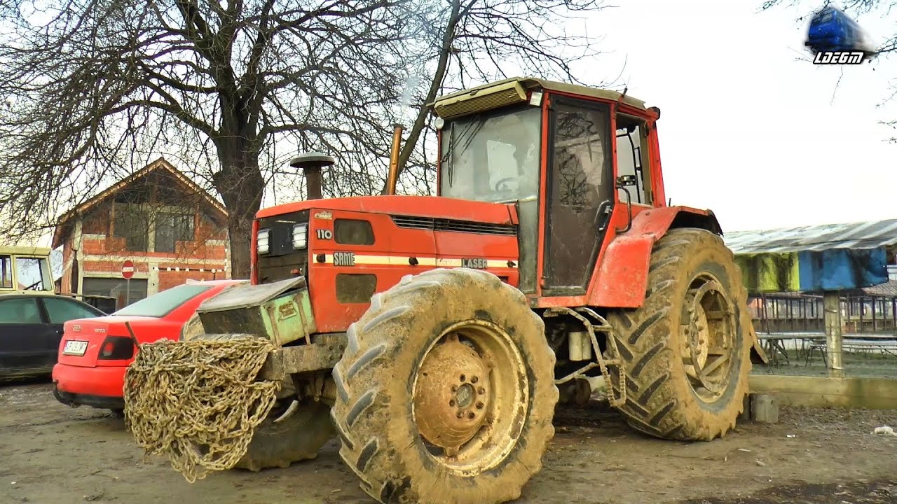 [-4°C] 🚜 Pornire Motor la Rece Tractor SAME LASER 110 Tractor Cold Engine Start - 16 December ...