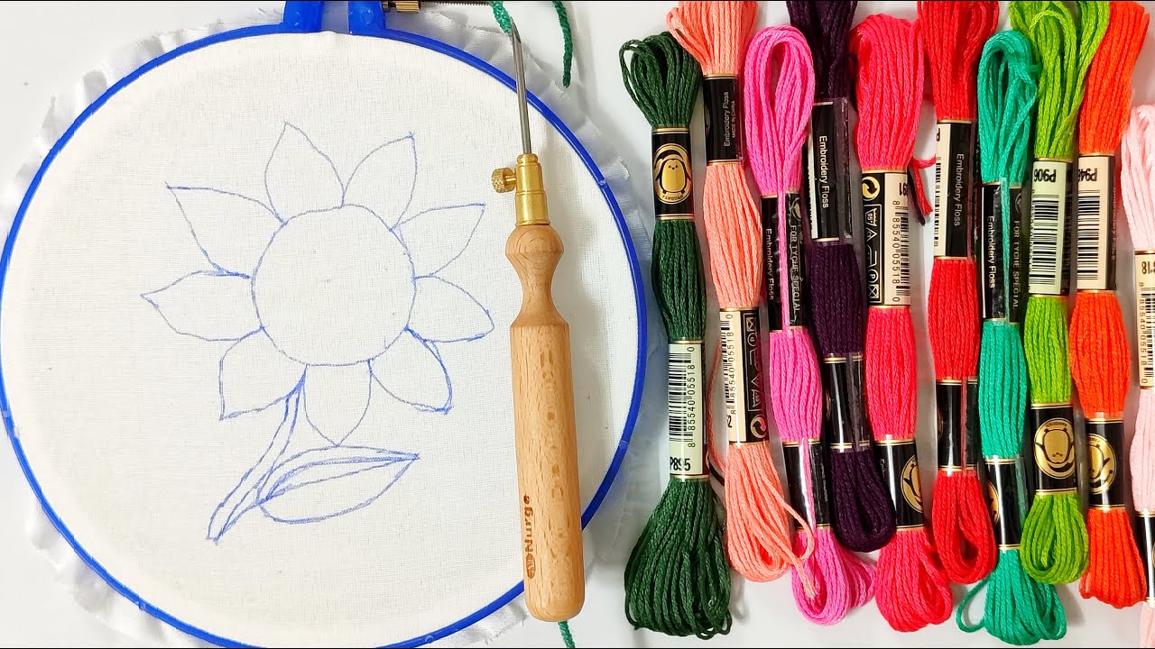 Learn how to sew with the magic needle here || Easy hand embroidery ...