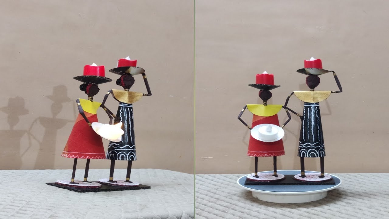 Paper doll | how to make newspaper doll | waste meterials craft | doll ...