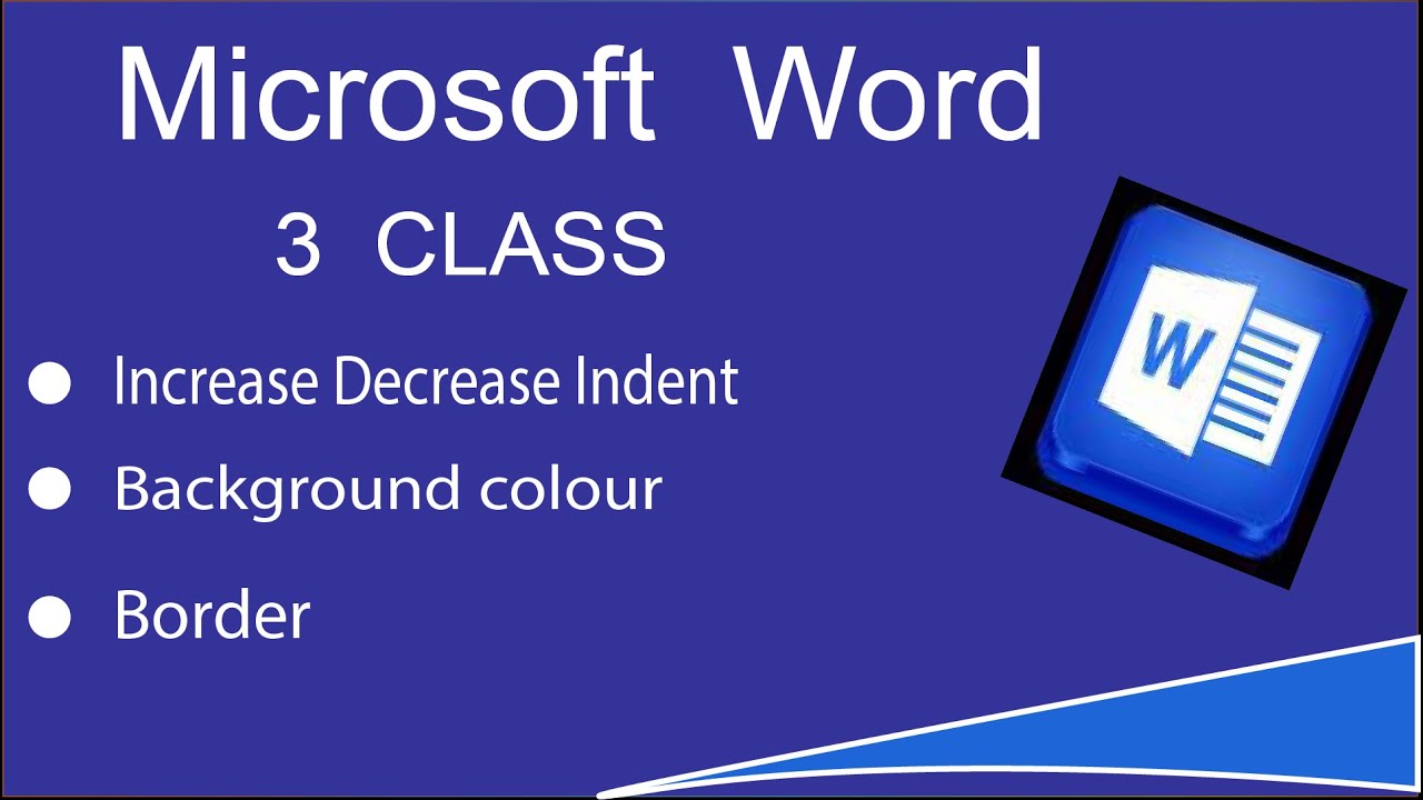 Increase and decrease indent , Background color, Border - YouTube