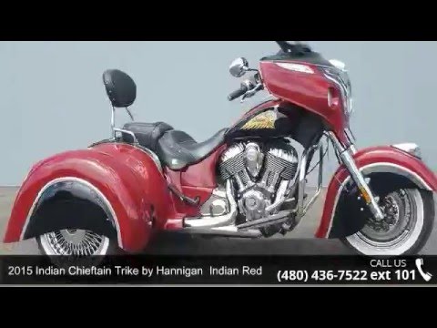 2015 Indian Chieftain Trike by Hannigan Red - Indian Mot... - YouTube