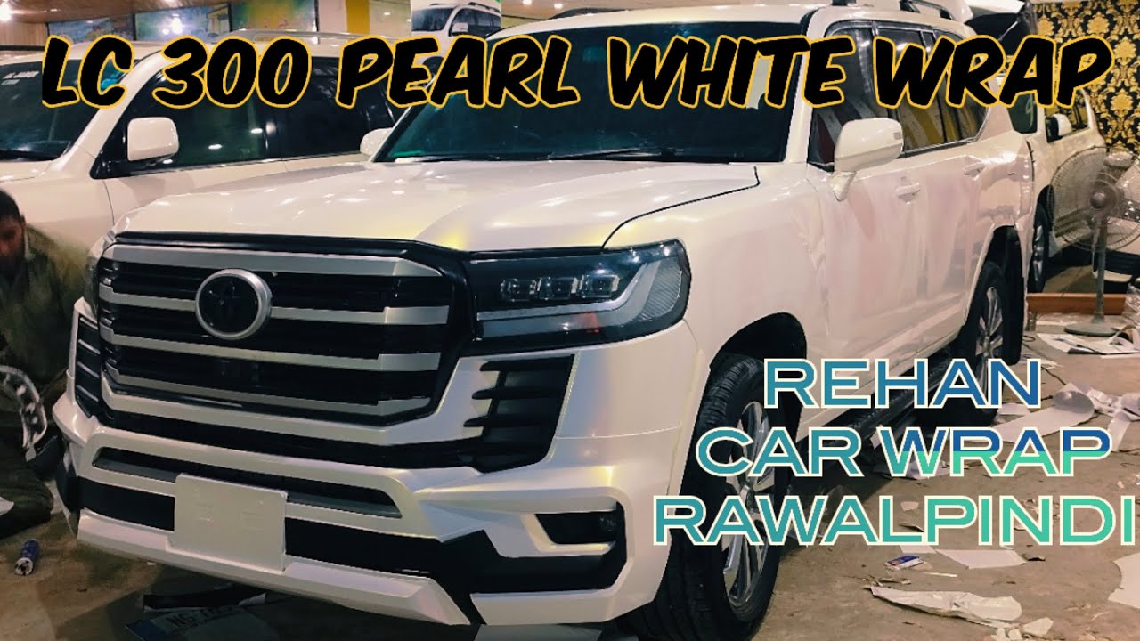 LC 300 Land Cruiser full wrap in pearl white 🤍 and facelift #car #wrap ...