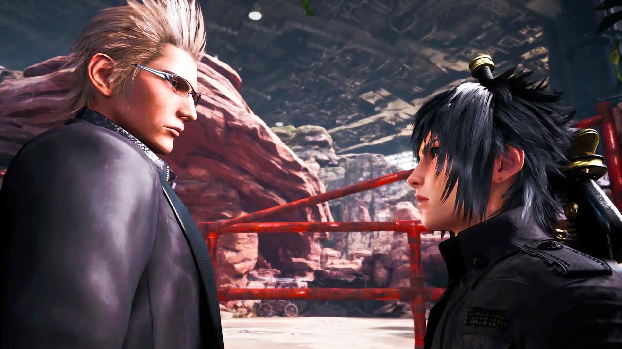 Noctis & Luna vs Ignis in FINAL FANTASY 7 REMAKE - YouTube